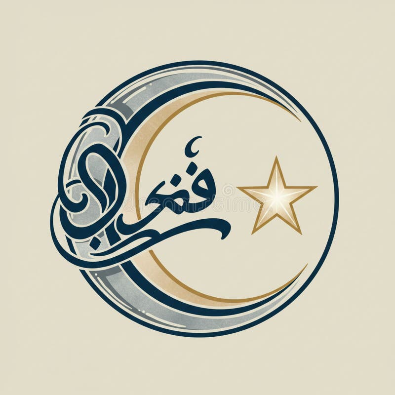 Circular Design Featuring Arabic Calligraphy with Intricate Curves in ...