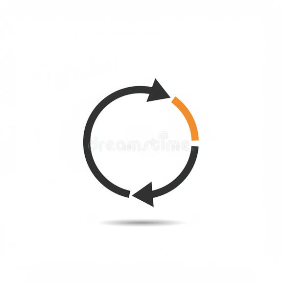 Circular Design Featuring Two Arrows Forming a Loop. the Arrows are ...