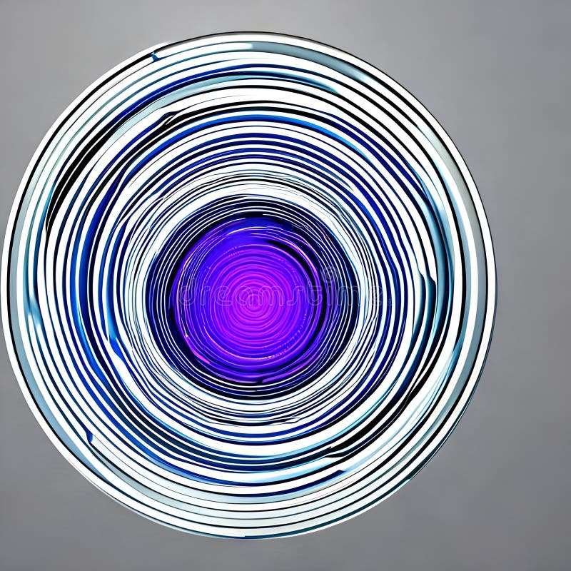 A Circular Design with Interlocking Circles in Cool Shades of Blue and ...