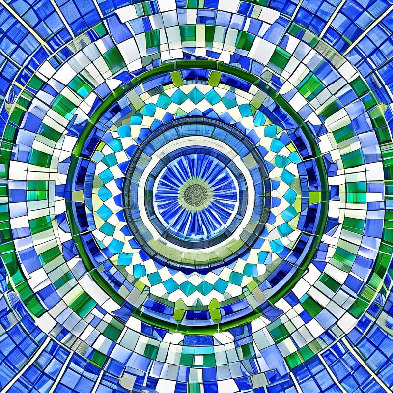 A Circular Design with Interlocking Circles in Warm Shades of Red and ...