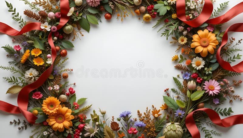 Circular Design Ribbons Nature Elements Stock Photos - Free & Royalty ...