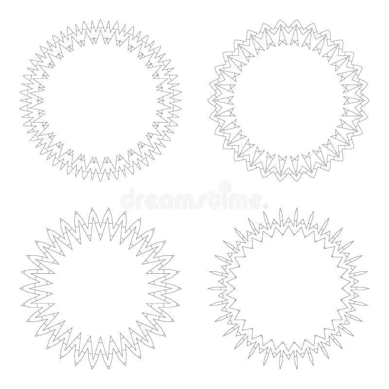 Circular Design Templates . Round Decorative Patterns. Set of Creative ...