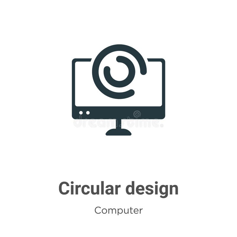 Circular Design Vector Icon On White Background. Flat Vector Circular ...