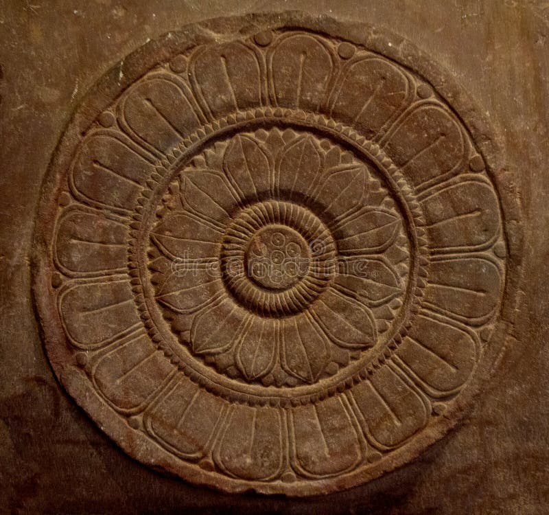 A Circular Design on the Wall of a Temple in India Editorial Stock ...