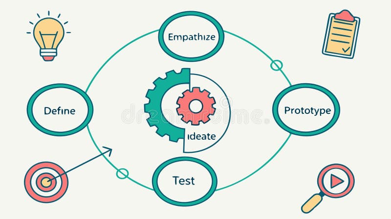 Circular Development Process Diagram with Icons, Innovation Cycle ...