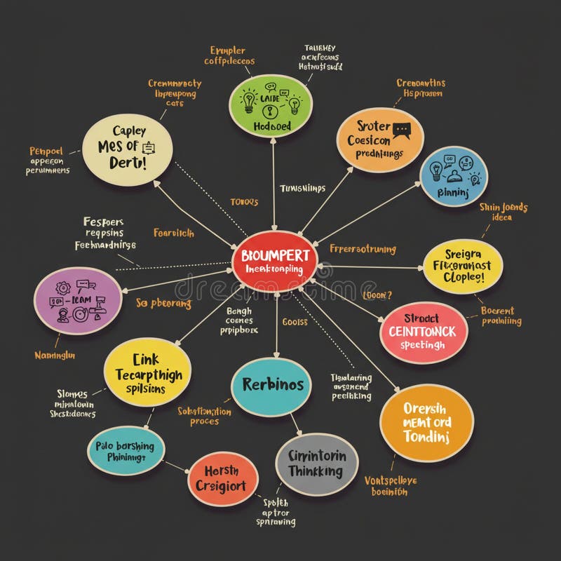 Circular Diagram with a Central Red Circle Labeled "BROUMPERT ...