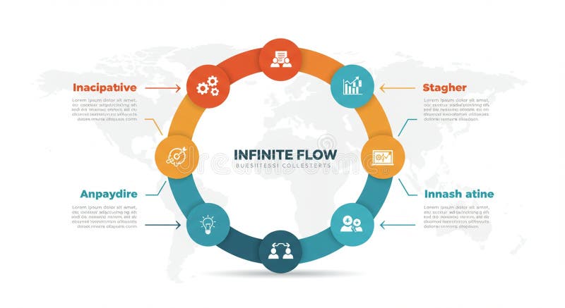Circular Diagram Illustrating a Continuous Process Labeled "Infinite ...