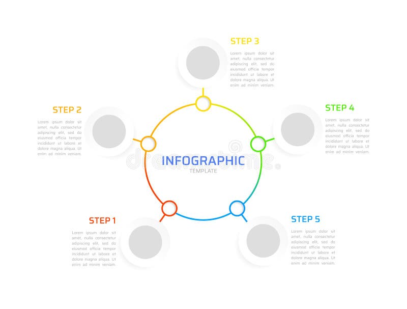Circular Pie Infographic Chart Design Template with Two Categories ...