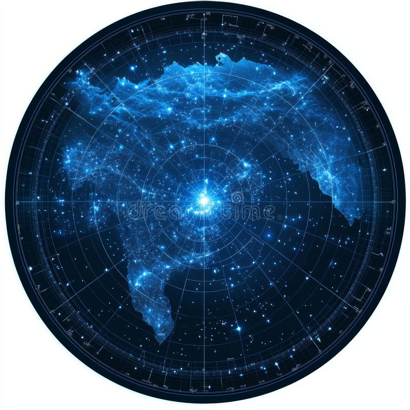 A Circular Diagram of Stars and Celestial Patterns, Created for the ...