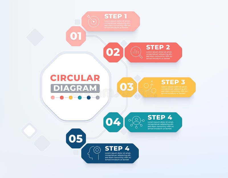 Circular Diagram 5 Step Infographic Template Stock Vector ... Circular Diagram 5 Step Infographic Template Stock Vector ...