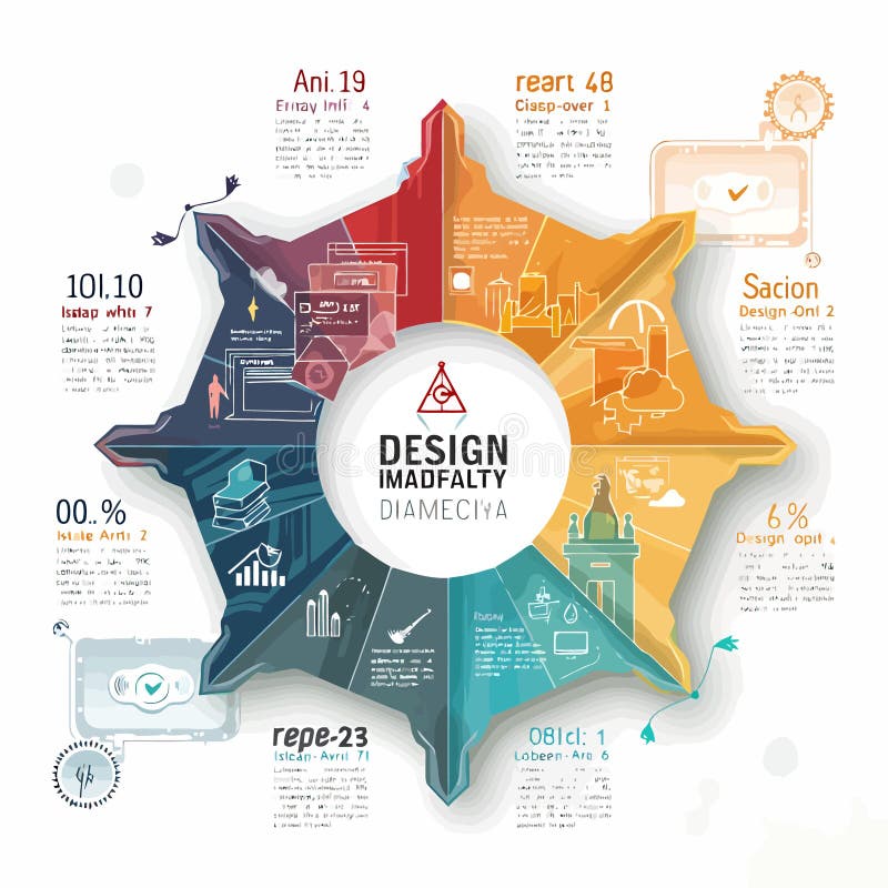 A Circular Diagram with the Words Design Elements Stock Vector ...