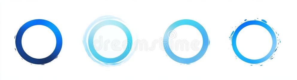 Circular Digital Frame Border, Futuristic Tech Shape Overlay Stock ...