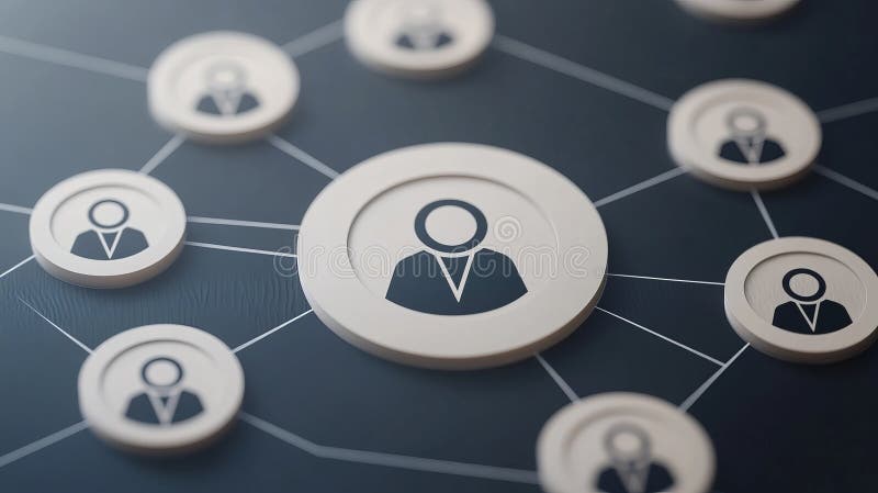 Circular Digital Interface with Icons, a Visual Representation of ...