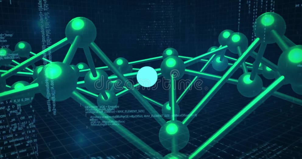 Circular Digital Interface Image Over Green Network Connections and ...
