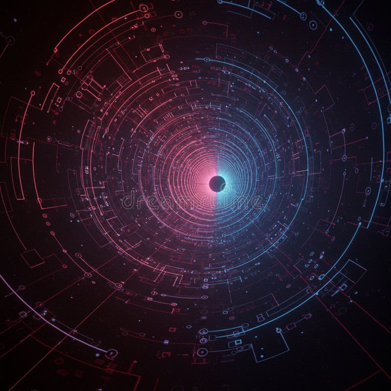 Circular Digital Vortex with a Central Spheroid, Radiating Concentric ...