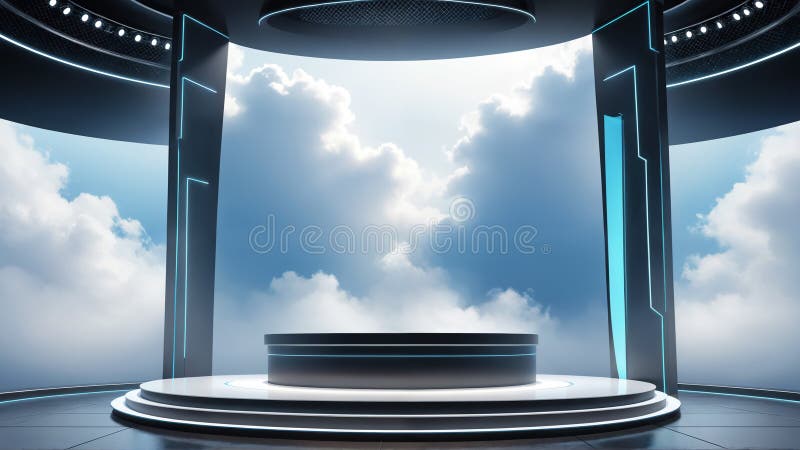 High-Resolution 3D Product Showcase Backdrop in Display Stage Stock ...