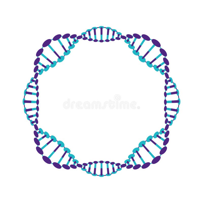 Circular Dna Chain Science Icon Stock Vector - Illustration of healthy ...