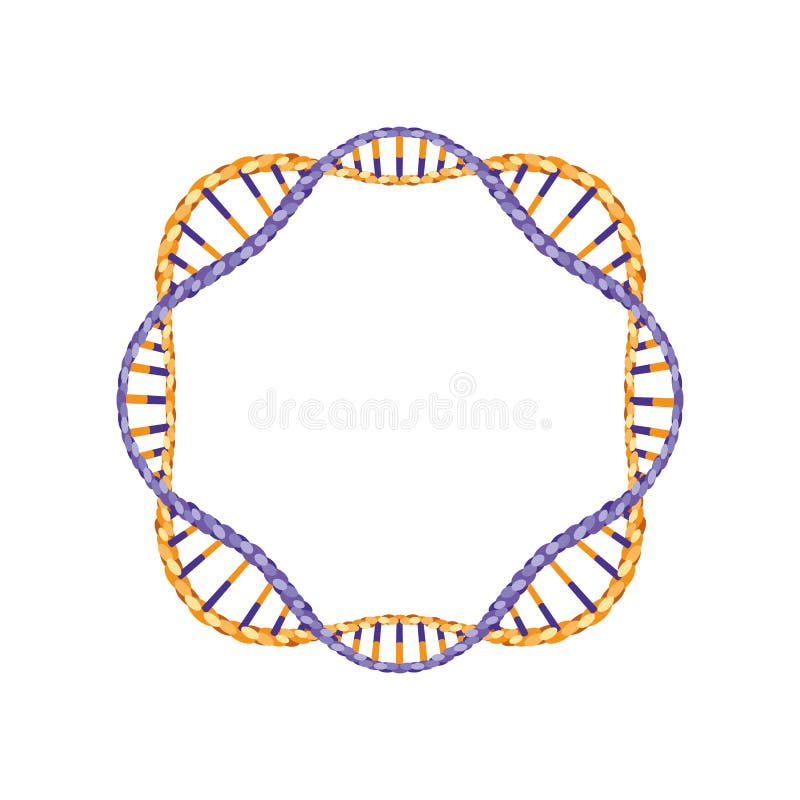 Circular Dna Chain Science Icon Stock Vector - Illustration of bright ...
