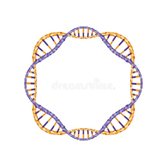 Circular Dna Chain Science Icon Stock Vector - Illustration of bright ...