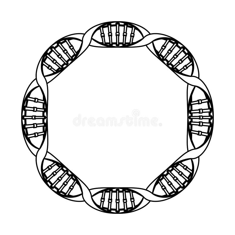 Circular Dna Chain Science Icon Stock Vector - Illustration of ...