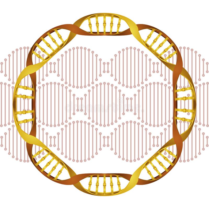 Circular Dna Chain Science Icon Stock Vector - Illustration of circle ...