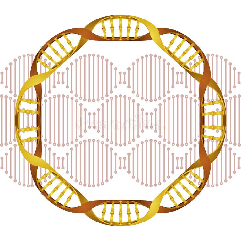Circular Dna Chain Science Icon Stock Vector - Illustration of circle ...