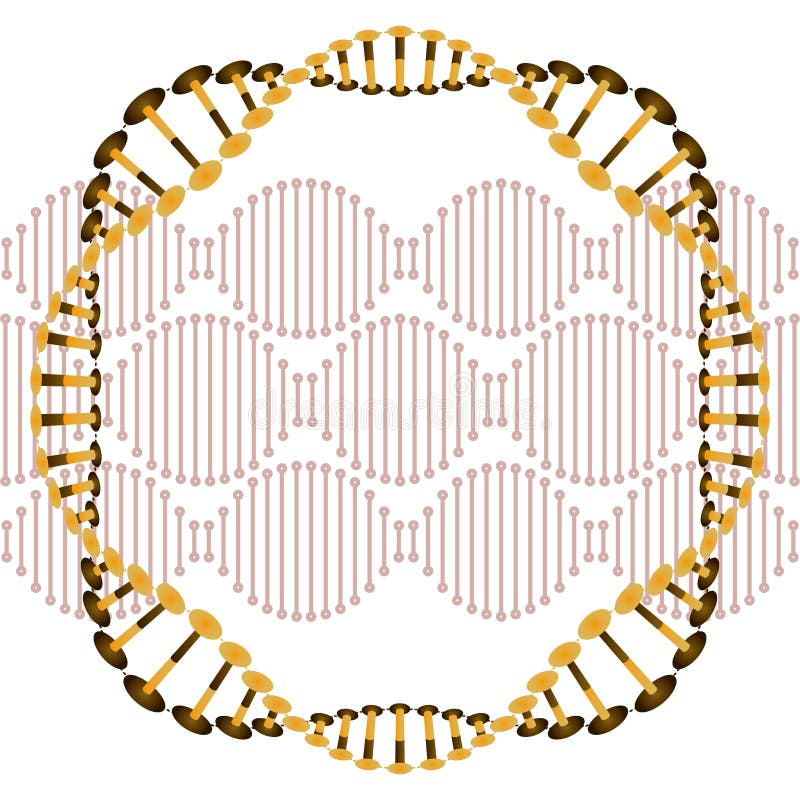 Circular Dna Chain Science Icon Stock Vector - Illustration of healthy ...