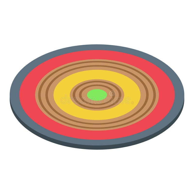 Circular Door Mat Icon Isometric Vector. Step Open Interior Stock ...