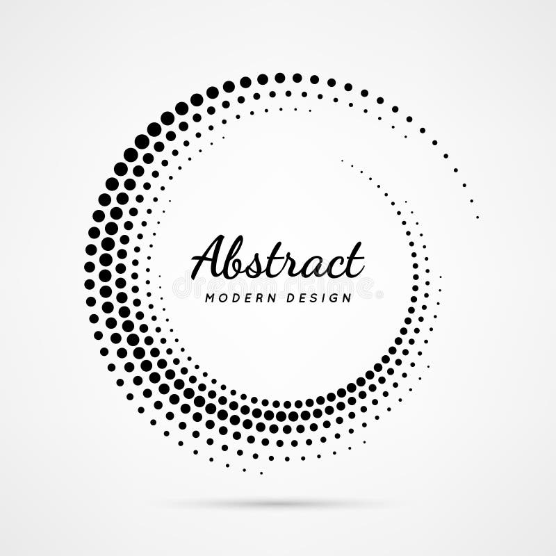 Circular Dot Frame. Circle Border with Effect Halftone. Modern Faded ...