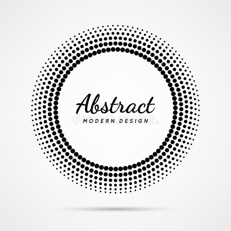 Circular Dot Frame. Circle Border with Effect Halftone. Modern Faded ...
