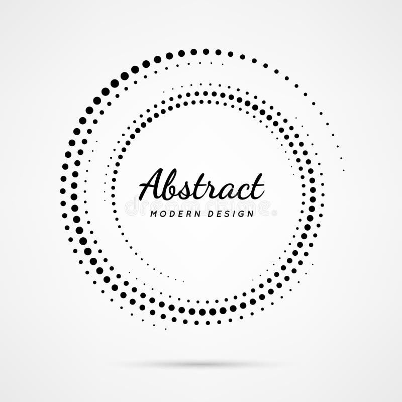 Circular Dot Frame. Circle Border With Effect Halftone. Modern Faded ...