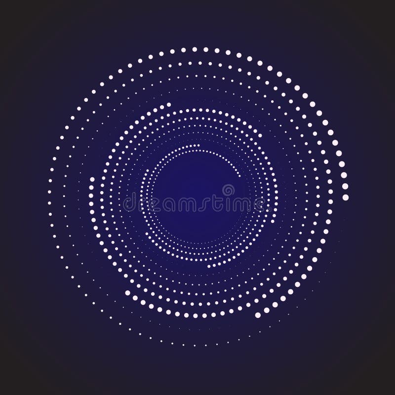 Circular Dot Frame. Circle Border with Effect Halftone. Modern Faded ...