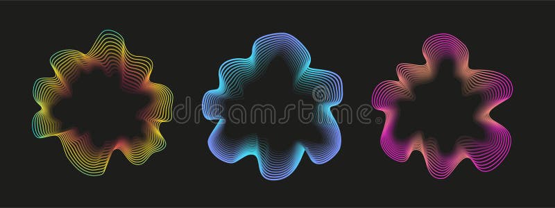 Circular Dotted Equalizer in Neon Colors. Vector Sound Wave Spectrum ...