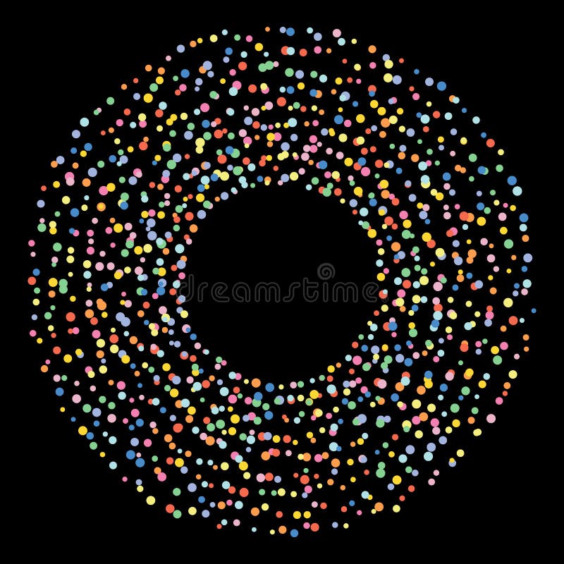 Circular Dotted Frame Background. Circle Dots. Design Element for ...