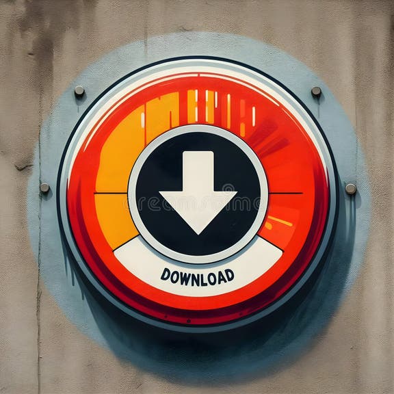 Download Button Showing Progress Bar, Transferring Data Stock Illustration - Illustration of ...