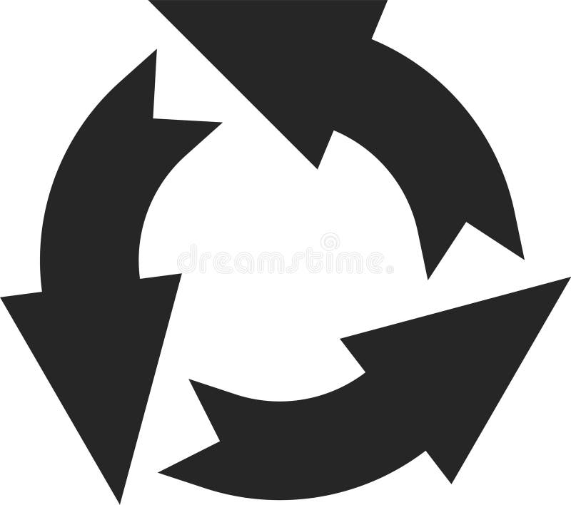 Circular Economy Concept with Three Rotating Arrows Forming a ...
