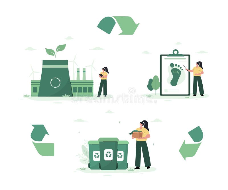 Circular Economy. Eco Industrial Development Concept. Low Carbon and Environmental ...