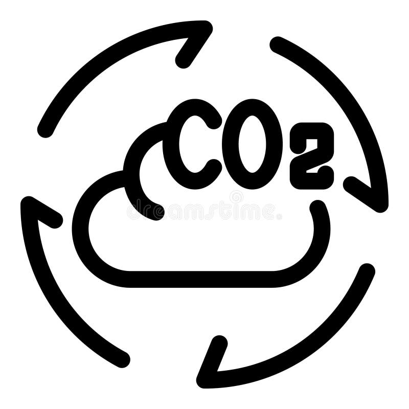Circular Economy Reducing Co2 Emissions Icon Stock Vector ...