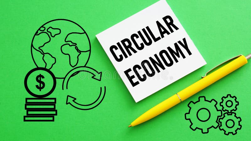 Circular Economy is Shown Using the Text Stock Photo - Image of ...