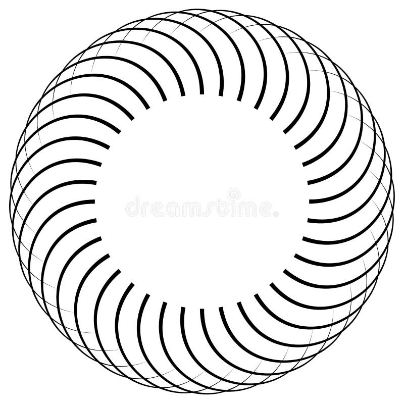 Circular Element Made of Radial Lines. Abstract Geometric Shape Stock ...