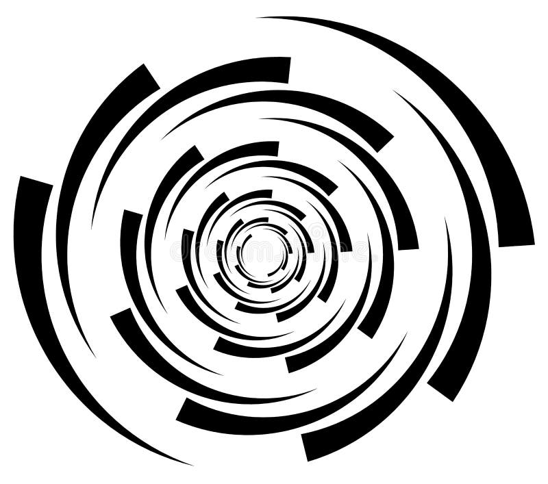 Circular Element with Random Radiating Lines. Radial Circles Spi Stock ...