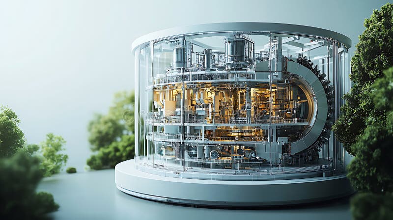 Circular Energy System Facility with Transparent Design and Modern ...