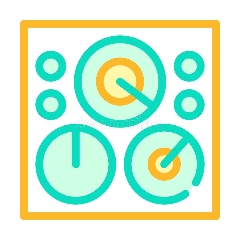 Circular Field Color Icon Vector Flat Illustration Stock Vector ...