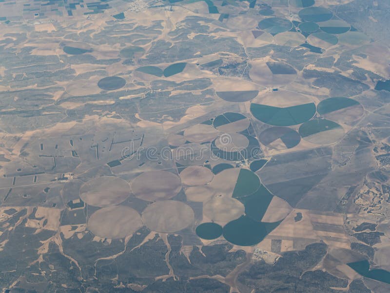 Circular Fields Center Pivot Irrigation System in Andalusia Spain Stock ...