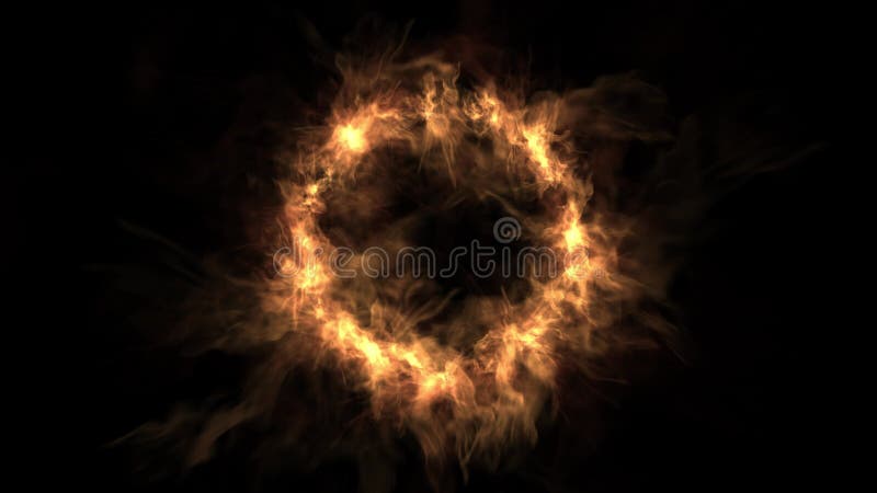 Circular Fire Flame Burning Effect Animation Stock Video - Video of ...