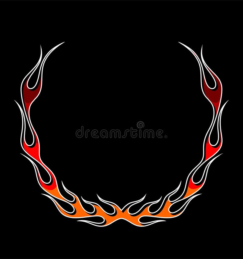 Circular Fire for Design Purposes Stock Vector - Illustration of blaze ...