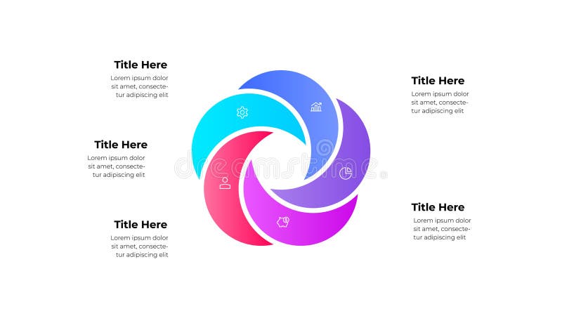 Circular Five Step Infographic Featuring Business Related Icons and ...