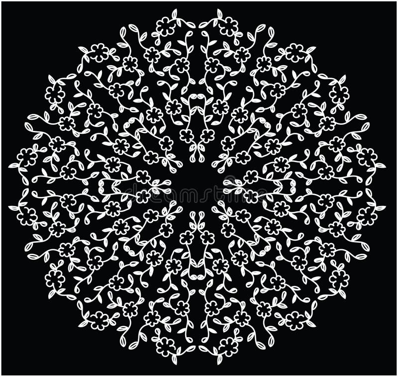 Circular Floral Abstract Picture Stock Vector - Illustration of ...