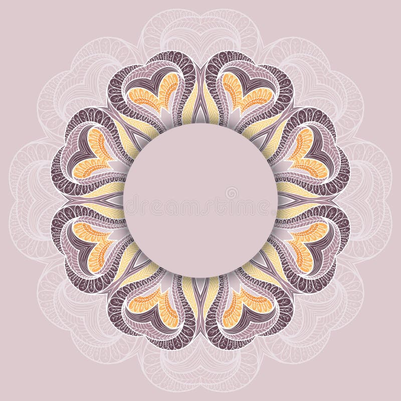 Circular floral ornament stock vector. Illustration of ornaments - 81611744