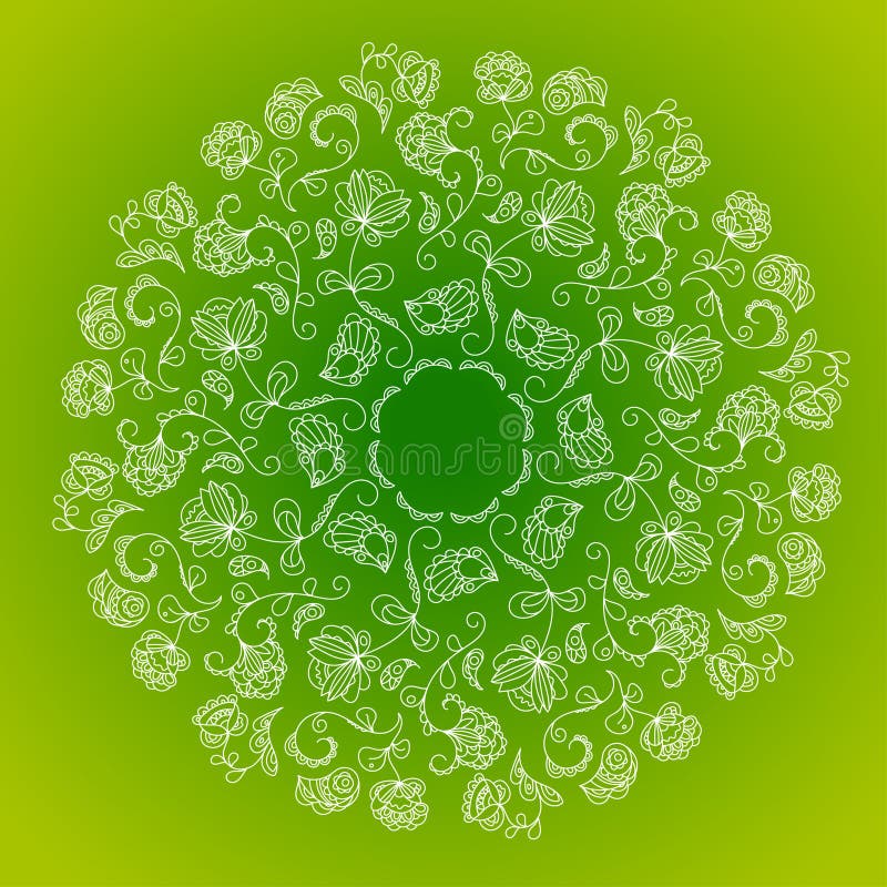 Circular floral ornament stock vector. Illustration of banner - 66871940